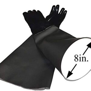 TUFF-Blast Neoprene Gloves for Sandblasting Sandblaster Sand Blast Cabinet - 8" x 26" Made in USA