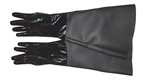 TUFF-Blast Neoprene Gloves for Sandblasting Sandblaster Sand Blast Cabinet - 8" x 26" Made in USA