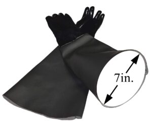 tuff-blast neoprene gloves for sandblasting sandblaster sand blast cabinet - 7" x 26" made in usa