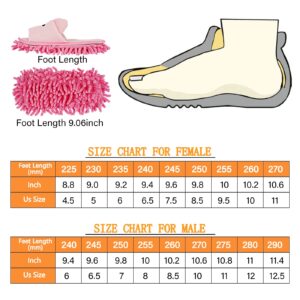 Liitrton 1 Pair Washable Mop Slippers Shoes Microfiber Chenille Reusable Dust Dirt Hair Cleaner for Office House Polishing Cleaning (Pink)