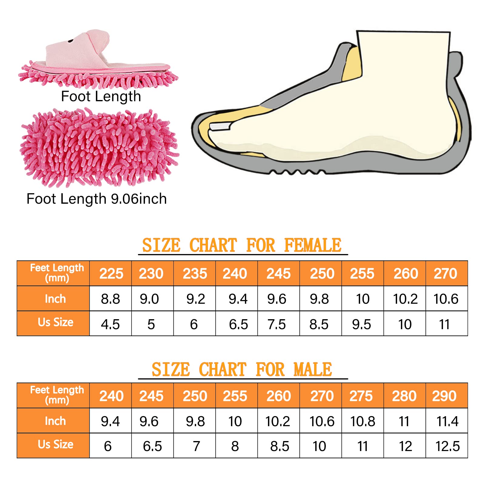 Liitrton 1 Pair Washable Mop Slippers Shoes Microfiber Chenille Reusable Dust Dirt Hair Cleaner for Office House Polishing Cleaning (Pink)