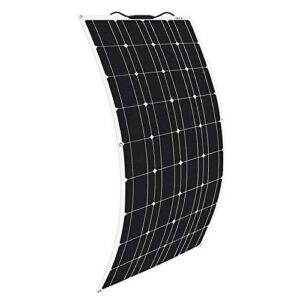 xinpuguang flexible solar panel 100w 12v monocrystalline solar charger off grid for 12v battery rv trailer van caravan boat home (100w)