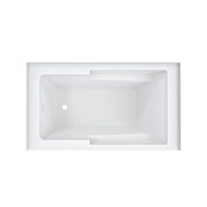 Swiss Madison Well Made Forever SM-AB549 Voltaire Alcove Tub 54" x 30" with Armrest in Glossy White