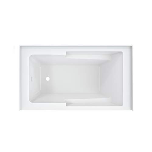 Swiss Madison Well Made Forever SM-AB549 Voltaire Alcove Tub 54" x 30" with Armrest in Glossy White