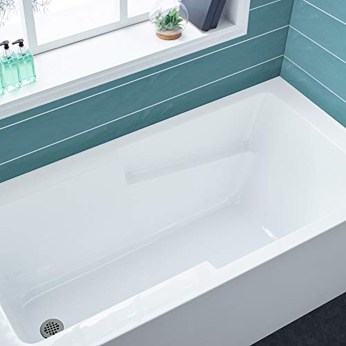 Swiss Madison Well Made Forever SM-AB549 Voltaire Alcove Tub 54" x 30" with Armrest in Glossy White