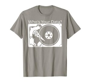 "who's your data?" best hard drive tech t-shirts