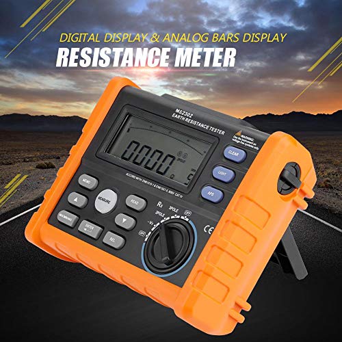 PM2302 Digital Resistance Meter Ground Earth Tester 0-4K ohm Insulation Tester Multimeter with LCD Backlight Display