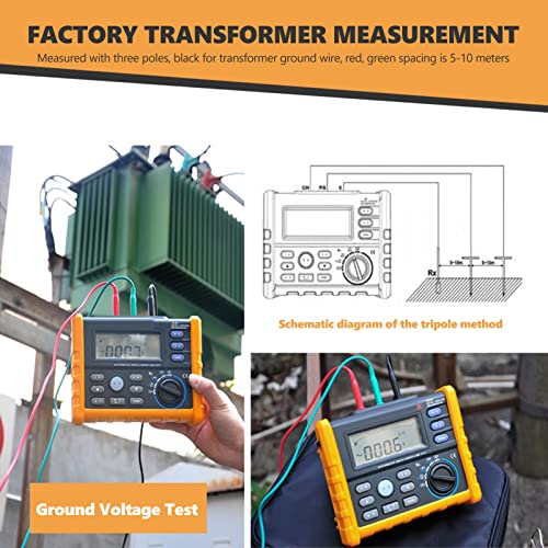 PM2302 Digital Resistance Meter Ground Earth Tester 0-4K ohm Insulation Tester Multimeter with LCD Backlight Display