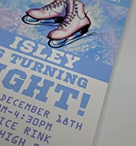 Ice Skating Birthday Party Ticket Invitations