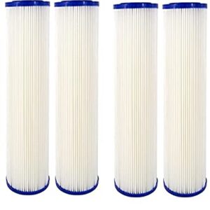 CFS Compatible with HDX HDX2PF4 Pleated Household Water Filters (4 pack): Reduces Sediment - 30 Micron Water Filter