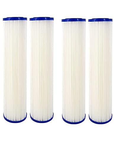 CFS Compatible with HDX HDX2PF4 Pleated Household Water Filters (4 pack): Reduces Sediment - 30 Micron Water Filter