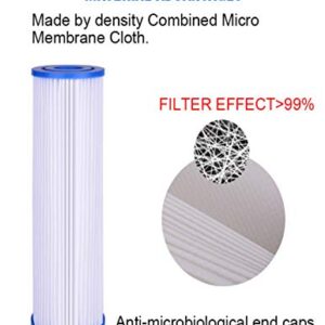 CFS Compatible with HDX HDX2PF4 Pleated Household Water Filters (4 pack): Reduces Sediment - 30 Micron Water Filter