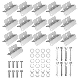 houseables solar panel mounting brackets, roof panels z bracket, 2.5” x 1.5” x 3.9”, 4 sets (16 pc), aluminum, off grid, adjustable mount nuts & bolts, boat accessories, wind generators, rvs, trailers