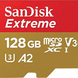 SanDisk 128GB Memory Card Extreme Works with Gopro Hero 7 Black, Silver, Hero7 White UHS-1 U3 A2 Micro SDXC Bundle with Everything But Stromboli 3.0 Micro/SD Card Reader