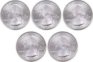 2014 d national park quarter 5 coin set uncirculated mint state 25c collectible