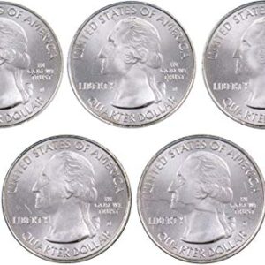 2014 D National Park Quarter 5 Coin Set Uncirculated Mint State 25c Collectible