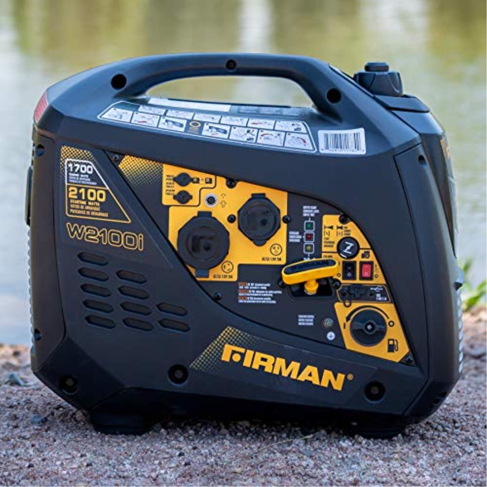 Firman W01784 Portable Generator, Gas, Recoil-Start With Parallel Kit, 2100/1700-Watt - Quantity 1