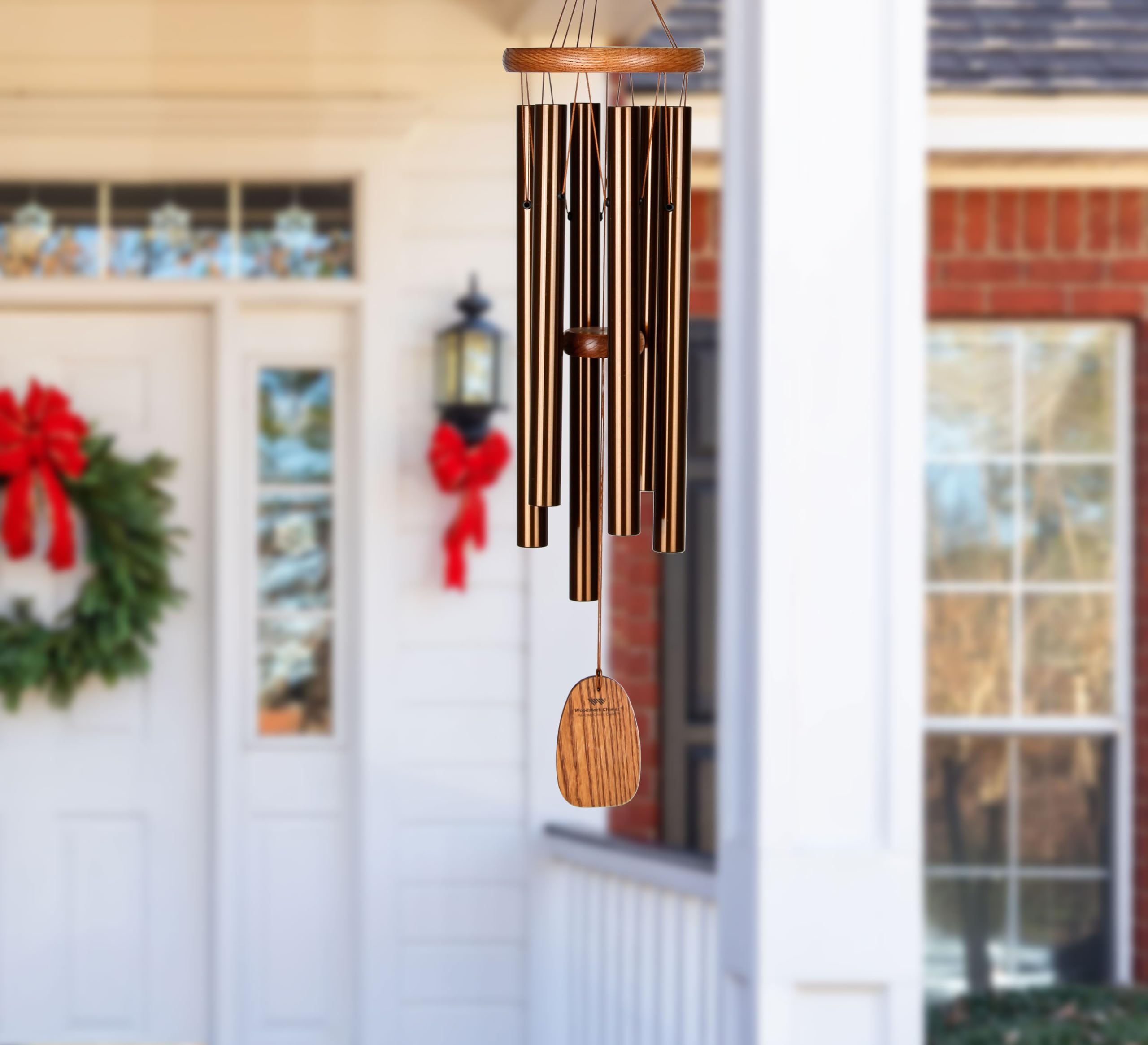 Woodstock Wind Chimes Amazing Grace Chime Medium (24'') Bronze Wind Chime Inspirational and Memorial Gifts Wind Chimes for Outside Patio Home or Garden Decor Christmas Gifts (AGMBR)