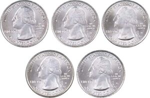 2010 d national park quarter 5 coin set uncirculated mint state 25c collectible