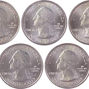 2010 P National Park Quarter 5 Coin Set Uncirculated Mint State 25c Collectible