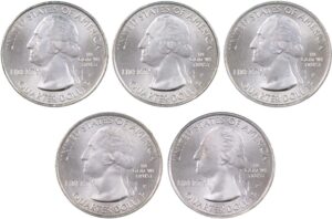 2011 p national park quarter 5 coin set uncirculated mint state 25c collectible