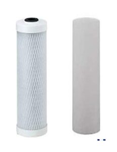 2-pack replacement filter kit for watts wp-2 lcv ro system - includes carbon block filter & pp sediment filter