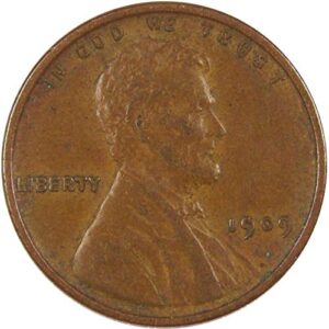 1909 vdb lincoln wheat cent vf very fine bronze penny 1c coin collectible