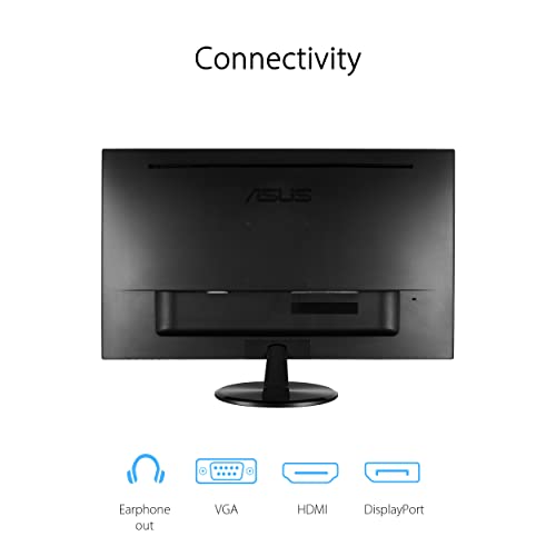 ASUS 21.5" Computer Gaming Monitor - Full HD 1920x1080, Adaptive-Sync/FreeSync, 1ms Response Time, 75Hz Refresh Rate, HDMI - VP228QG,Black