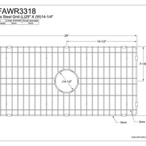 Kingston Brass Gourmetier GKFAWR3318 Arcticstone 29'X14' Kitchen Sink Grid, Stainless Steel