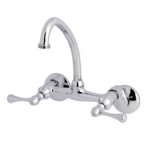 kingston brass ks374c kingston laundry faucet, polished chrome