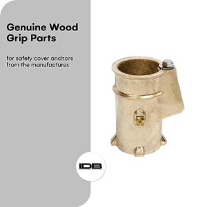 Wood Grip | Anchor and Escutcheon Pool Rail Set | 4'" Anchor for 1.90" Outer Diameter Tubing | Brass Inground Pool Anchor | Anchor-Escutcheons Set | Escutcheon Ring and Pool Anchors (2 Pack)