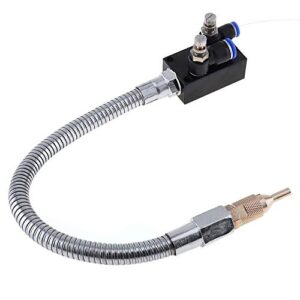 ChgImposs Mist Coolant Lubrication Spray System With Check Valve and Stainless Steel Flexible Pipe for Metal Cutting Engraving Cooling Machine/Air Pipe CNC Lathe Milling Drill