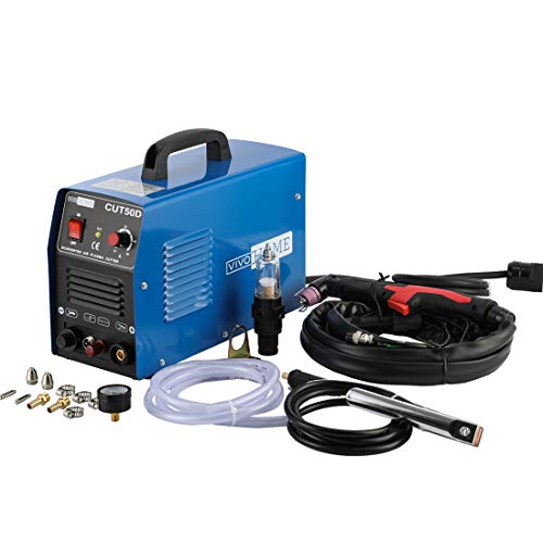 VIVOHOME 3 In 1 Multi-functional Plasma Cutter Cutting TIG STICK/MMA Non Touch Pilot Arc Welding Machine Dual Voltage 110/220V CT520DF Blue