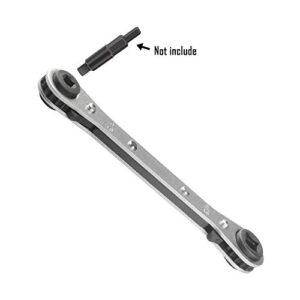 raddar Refrigeration Ratchet Wrench - Best for HVAC Service. Smooth Ratcheting Action and Strong Gear. 4 Different Sizes - 1/4" x 3/16" Square x 3/8" x 5/16" Square.