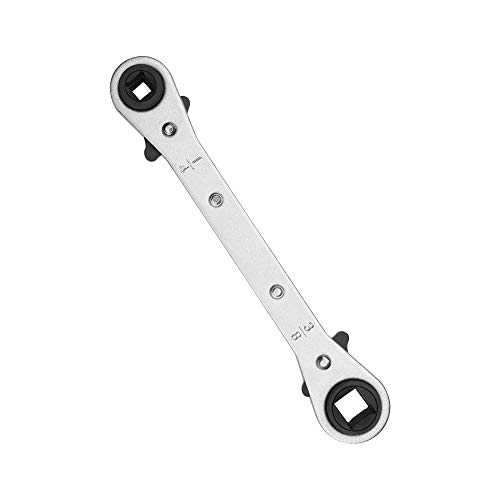 raddar Refrigeration Ratchet Wrench - Best for HVAC Service. Smooth Ratcheting Action and Strong Gear. 4 Different Sizes - 1/4" x 3/16" Square x 3/8" x 5/16" Square.