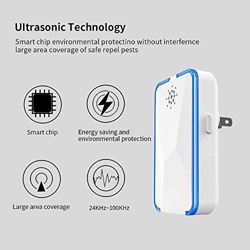 Silent Ninja Ultrasonic Pest Repellent | Mosquito Plug in Pest Control | Electronic Mouse Deterrent | Pack of 2 White Electronic High Frequency Professional Pest Control Advanced Ultrasonic Repeller