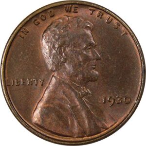 1930 lincoln wheat cent au about uncirculated bronze penny 1c coin collectible