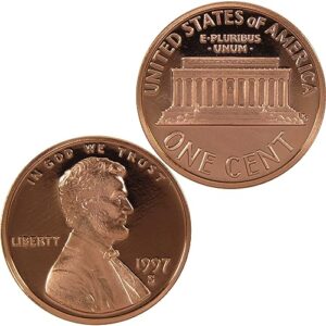 1997 S Lincoln Memorial Cent Choice Proof Penny 1c Coin Collectible