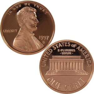 1997 S Lincoln Memorial Cent Choice Proof Penny 1c Coin Collectible