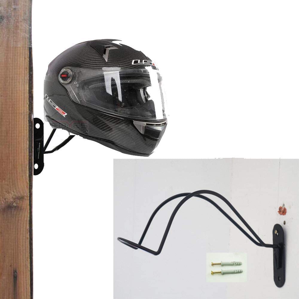 Metal Wall Hooks Helmet Rack – Heavy Duty Wall Mounted Entryway Organizer Hanger for Equestrian Helmet, Motorcycle Helmet，Hats, Caps - Sturdy & Decorative Solution to Storage Or Display - （NO Helmet ）