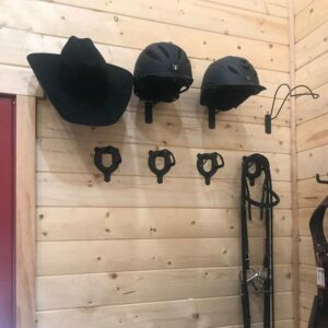 Metal Wall Hooks Helmet Rack – Heavy Duty Wall Mounted Entryway Organizer Hanger for Equestrian Helmet, Motorcycle Helmet，Hats, Caps - Sturdy & Decorative Solution to Storage Or Display - （NO Helmet ）