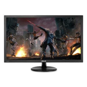 asus 21.5 inch ultra slim gaming computer monitor - full hd 1920x1080, 1ms response time, built-in speakers, hdmi port, vga port - vp228he