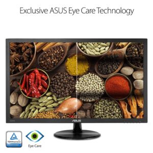 ASUS 21.5 inch Ultra Slim Gaming Computer Monitor - Full HD 1920x1080, 1ms Response Time, Built-in Speakers, HDMI Port, VGA Port - VP228HE