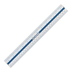 rok hardware measuring plastic flexi 12" easy read english metric 305 mm ruler converter, rokruler2