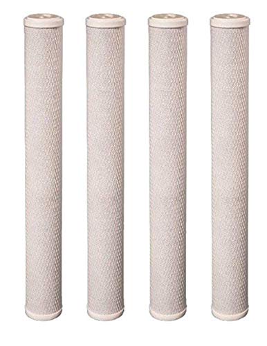 CFS – 4 Pack Carbon Block Filter Cartridges Compatible with EP-20 Models – Remove Bad Taste and Odor – Whole House Replacement Filter Cartridge – 5 Micron – 20" x 2-7/8"