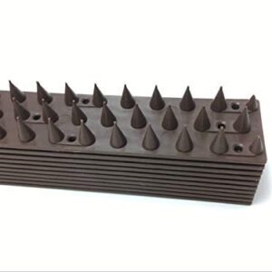 Bird Spikes Durable Pigeon Anti-Climbing Security for Fence Walls, Pack of 10PCS, 14.5FT Brown