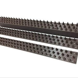 Bird Spikes Durable Pigeon Anti-Climbing Security for Fence Walls, Pack of 10PCS, 14.5FT Brown