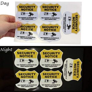 SmartSign “Protected by Video Surveillance” Security Notice Decal Set | Five Pack of 2.75"x3.25" EG Reflective Adhesive Labels