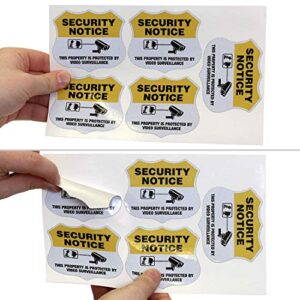 SmartSign “Protected by Video Surveillance” Security Notice Decal Set | Five Pack of 2.75"x3.25" EG Reflective Adhesive Labels