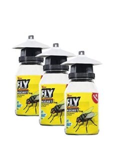 safer brand victor m380 fly magnet reusable trap with bait (pack of 3)